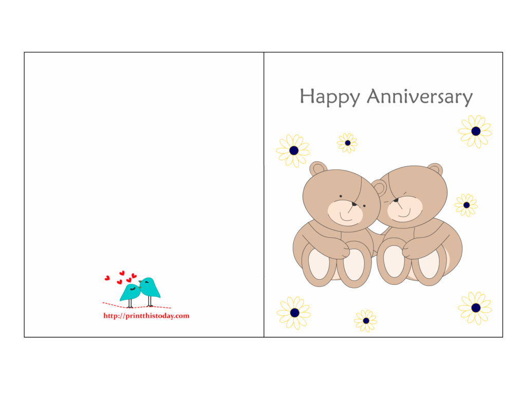 Happy Anniversary Free Printable Cards - Printable For Parents