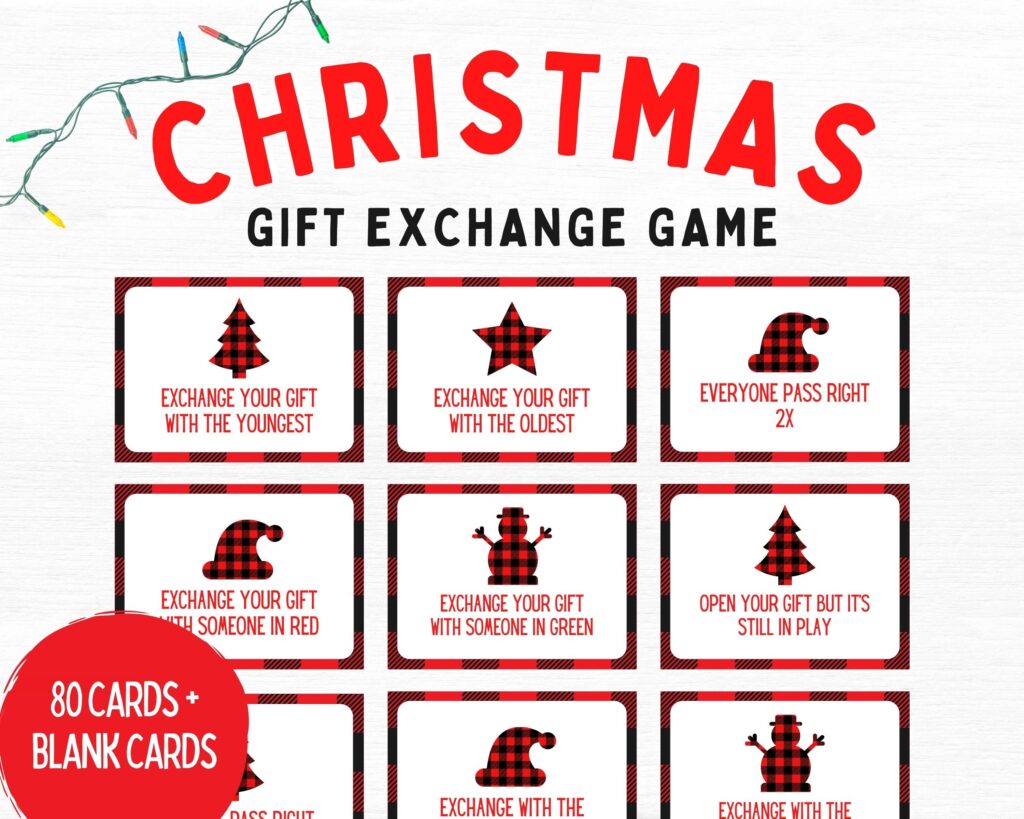 Gift Exchange Printable Cards - Printable For Parents