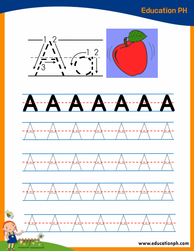 Preschool Alphabet Tracing Worksheets - Printable For Parents