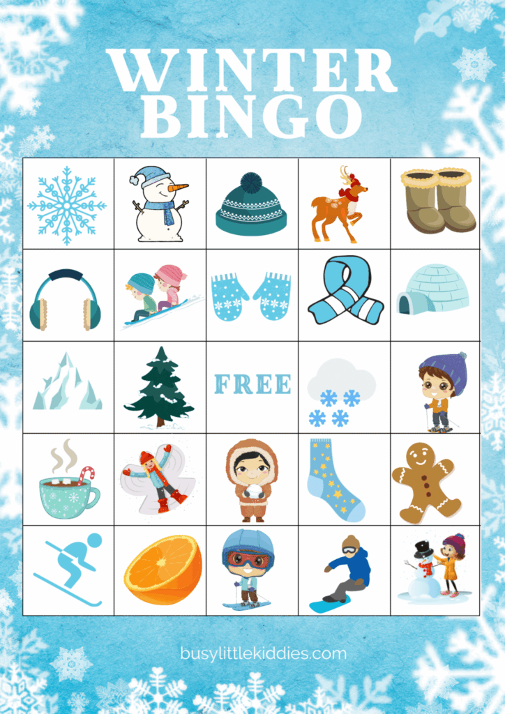 Free Printable Winter Bingo Cards For Large Groups - Printable For Parents